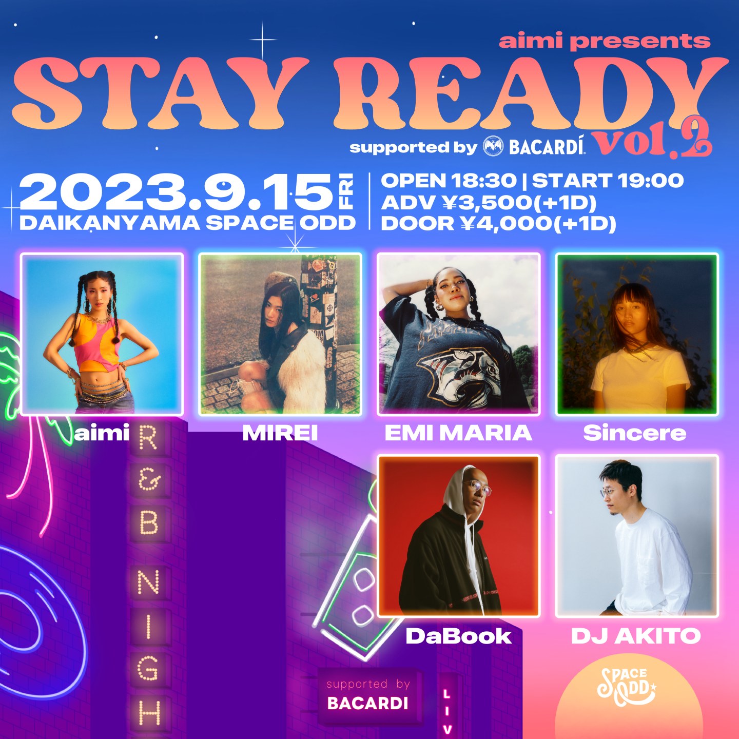 aimi主催R&Bイベント「STAY READY vol.2」9/15開催 MIREI(當山みれい)、Sincere、EMI MARIAに加えシークレットゲストも | block.fm